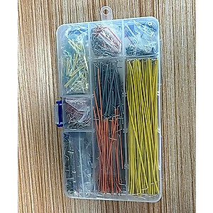 BOJACK 14 Vaules 840 pcs 2-125mm Solderless Flexible Breadboard Connecting Line Cables Breadboard Jumper Wires kit