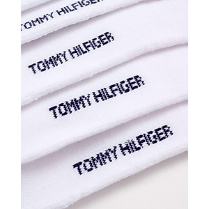 Tommy Hilfiger Men's Quarter Socks - 12 Pack Soft Cushion Athletic Ankle Socks for Men - Breathable Men's Sports Socks, Size 7-12, Solid White