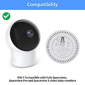 Tripod Baby Monitor Mount for Eufy Baby Monitor Camera, Flexible Baby Monitor Holder Crib Mount Without Tools or Wall Damage - White