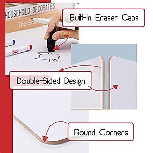 Mr. Pen- Dry Erase Lapboard, 11.75" x 8.9", Double Sided with 3 Dry Erase Markers, Mini Dry Erase Board, White Boards, Dry Erase Board for Kids, Small White Boards for Students, Dry Erase Boards