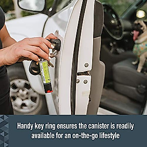 SABRE RED SABRE Protector Dog Spray with Key Ring, 14 Bursts, 12-Foot (4-Meter) Range, Humane Dog Attack Deterrent, Maximum Strength Allowed By EPA