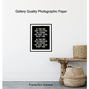 Motivational Wall Art - Office Wall Art & Decor Motivational poster - Positive Quotes Wall Decor - Encouragement Gifts - Positive Sayings for Wall Decor - Entrepreneur Wall Art - Inspirational Quotes