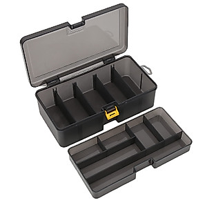 Pilipane Double Layer Waterproof Floating Airtight Stowaway, Fishing Tackle Box, Plastic Tackle Box Organizer with Removable Dividers Storage Lure Box, 3700 Dry Box Storage Kids Tackle Waterproof