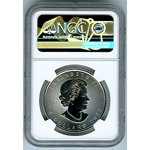 2022 No Mint Mark CANADA 1 OZ SILVER MAPLE LEAF $5 NGC MS70
