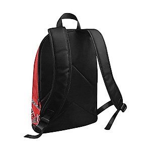 CUXWEOT Personalized Cheerleader Black Red & White Backpack with Name Custom Travel Daypack Bag for Man Woman Gifts