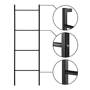 Marble Field Square Standing Towel Rack, 4-Layer Metal Towel Rack, Wall Storage Rack, Bathroom Decoration, Black