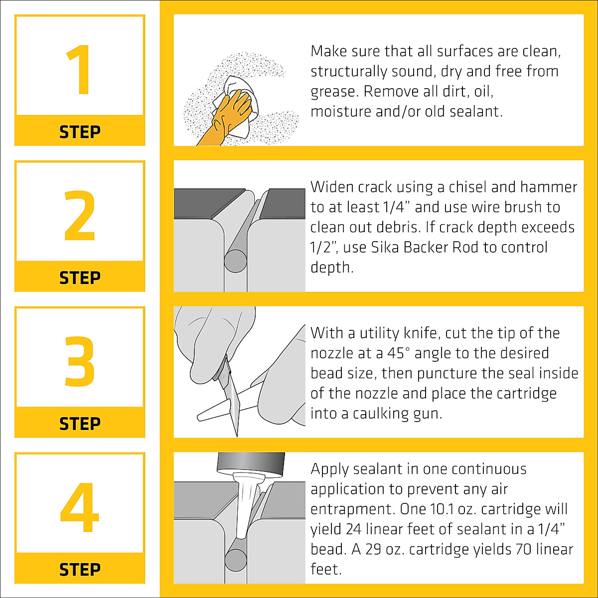 Sikaflex Self Leveling Sealant, Sandstone, Polyurethane with an Accelerated Curing Capacity for Sealing Horizontal Expansion Joints in Concrete, 29 fl. oz Cartridge