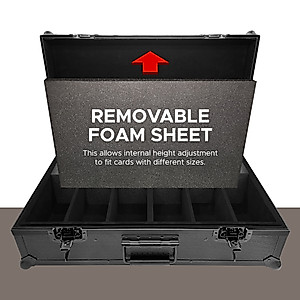 Hard Storage Case for 250+ Graded Cards Slabs | Designed for PSA, BGS, CGC, Toploaders, One-Touch, etc. | Strong Protection, Lockable Box with Foam Blocks
