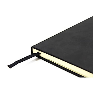 Silvine A4 Executive Hardback Notebook/Journal Black. 160 Dotted Pages of 90gsm Premium Ivory Paper