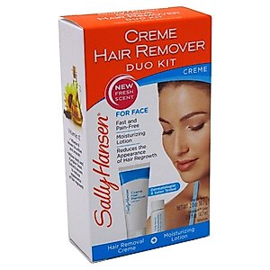 Sally Hansen Creme Hair Remover Duo Kit For Face (3 Pack)