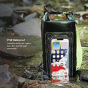 Pelican - Marine Series - IP68 Waterproof Floating Pouch + Roll Top Dry Bag (2L) - Black/Hi Vis Yellow