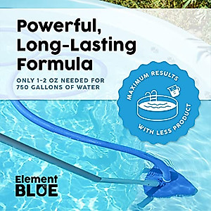 Element Blue - Pool and Spa Defoamer - Reduces Bubble and Foam for Clean, Clear Water - for Fountains, Pools, Hot Tubs, and Spas - Fast-Acting Water Pool Defoamer - 64 OZ