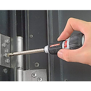 ANEX Ratcheting Screwdriver Ball Handle, Japanese Heavy Duty Magnetic Bit Set (Phillips+2, Flat Head-6), Quick Ball Grip 72 Gear Ratchet Screwdriver, Made in JAPAN