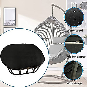 TDHLW Double Papasan Chair Cushion Covers Only, Comfort Double Papasan Cushion Cover, Outdoor Indoor Cushion Waterproof Slipcover for Wicker Egg Chair, Waterproof c,67 * 47 * 6in