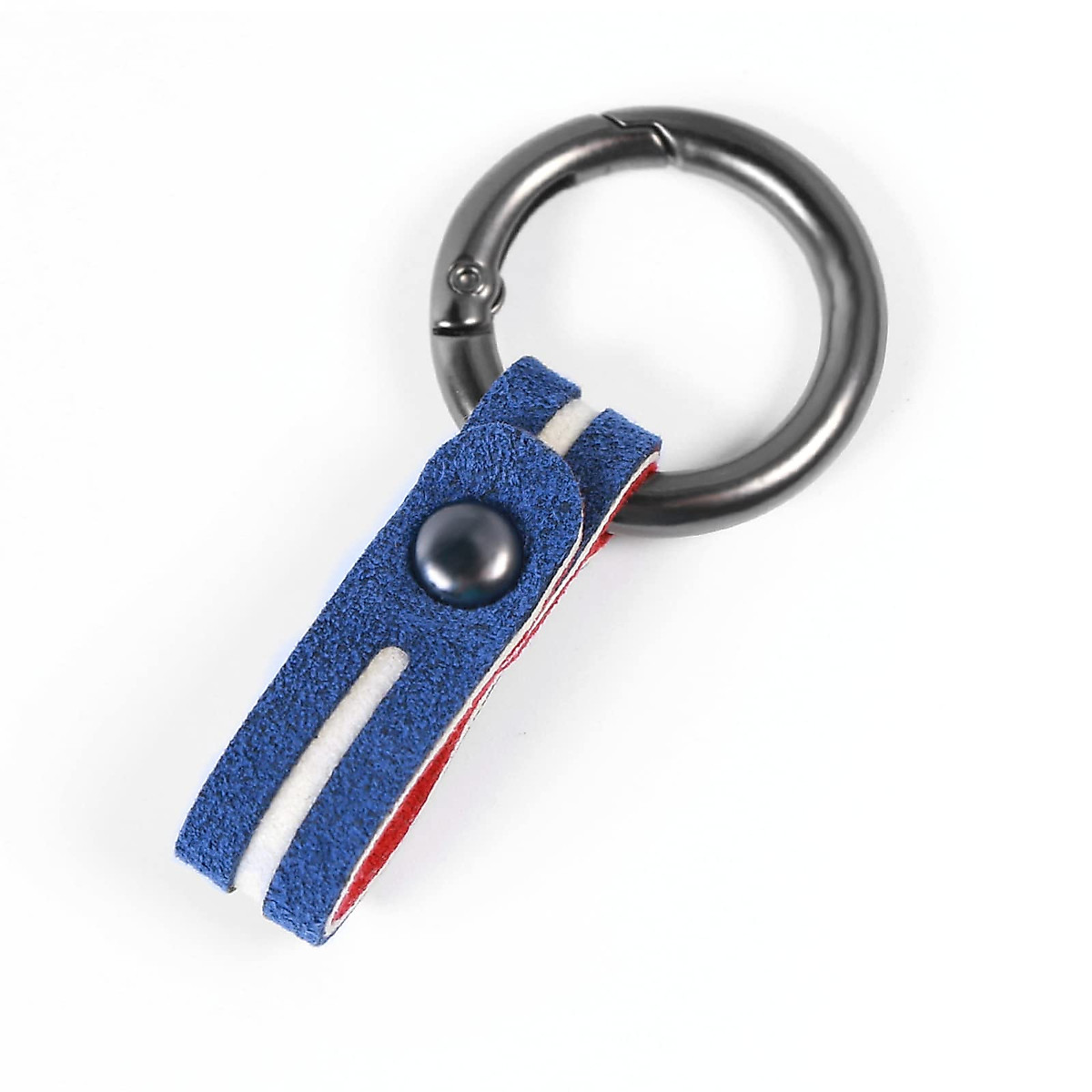 BETTERHUMZ M-Color Alcantara Leather Keychain Ring,Universal Key Chains for Key Fobs for Men and Women Car Accessories (French Style)