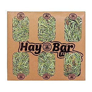 GuineaDad Timothy Hay Bar - Guinea Pig Food - 5 Pack - Pet Food for Rabbits, Small Animals, Hamster Food - Filtered & Hand Packed Guinea Pig Hay - Keeps Hay Secure and Encourages Active Eating