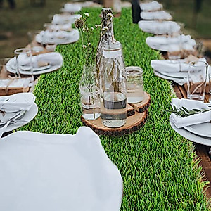 GLOBREEN Artificial Grass Table Runner Decorations for Party, Wedding, Birthday, Baby Shower, Sport Theme, 12" x 36"