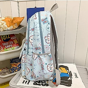 HAPIKI Kawaii Backpack with Cute Accessories 15.6 Inch Laptop Casual Travel Daypacks New Semester Gifts Aesthetic Bag (03-blue,15.6 inch)