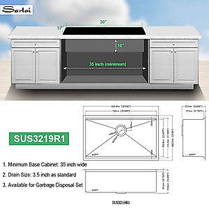 32 Kitchen Sink Undermount Stainless Steel - Sarlai 32 x 19 Inch Kitchen Sink Ledge Workstation Deep Single Bowl 16 Gauge Stainless Steel Under Counter Kitchen Sink Basin