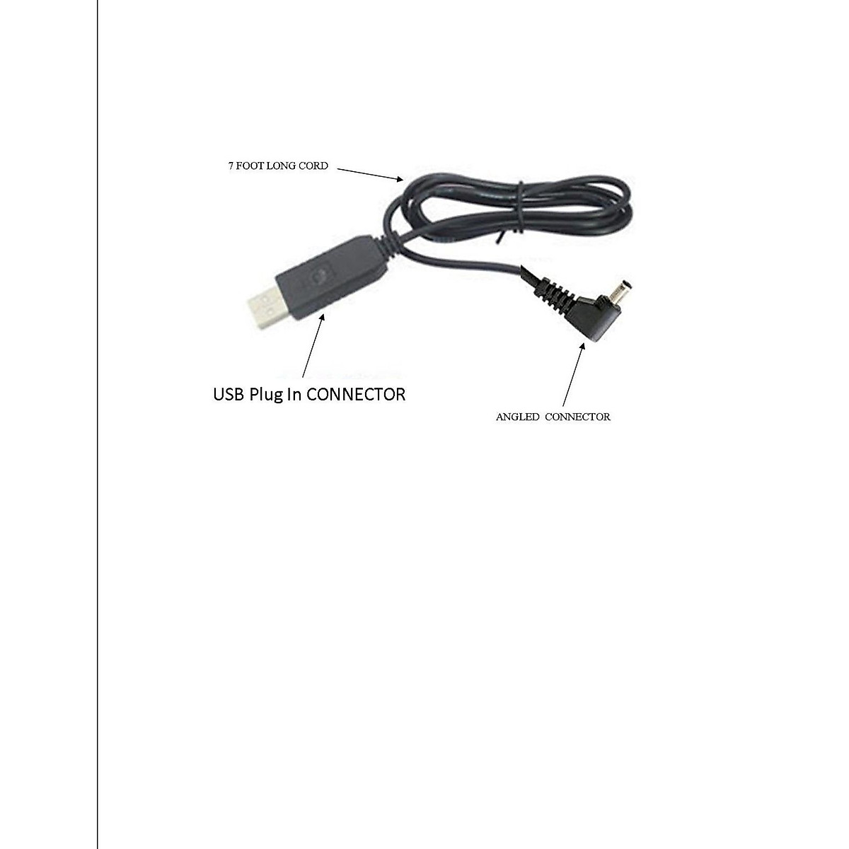 DGTKS Generic USB Cord for Cobra car Charger Power Straight Cord 7 FT Long Style USB Connector