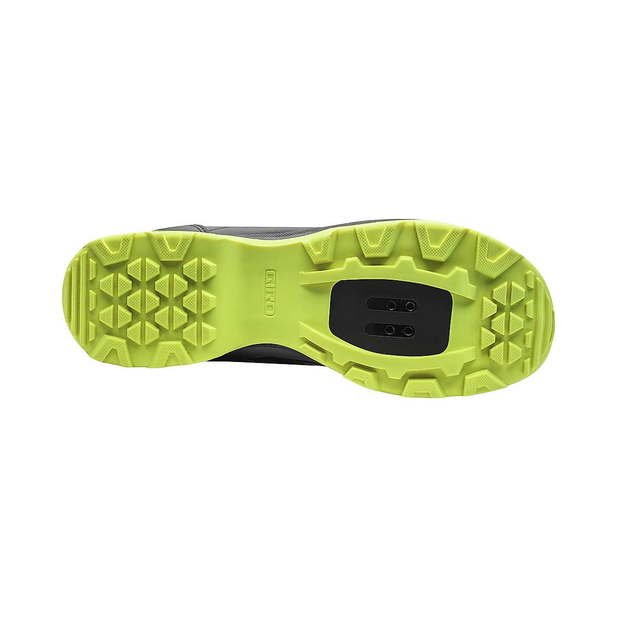 Giro Gauge Men Clipless Mountain Bike Shoes - Dark Shadow/Citrine Green Cover (2020), 45