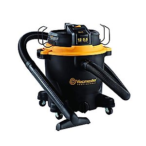 Vacmaster Professional - Professional Wet/Dry Vac, 12 Gallon, Beast Series, 5.5 HP 2-1/2" Hose (VJH1211PF0201) , Black