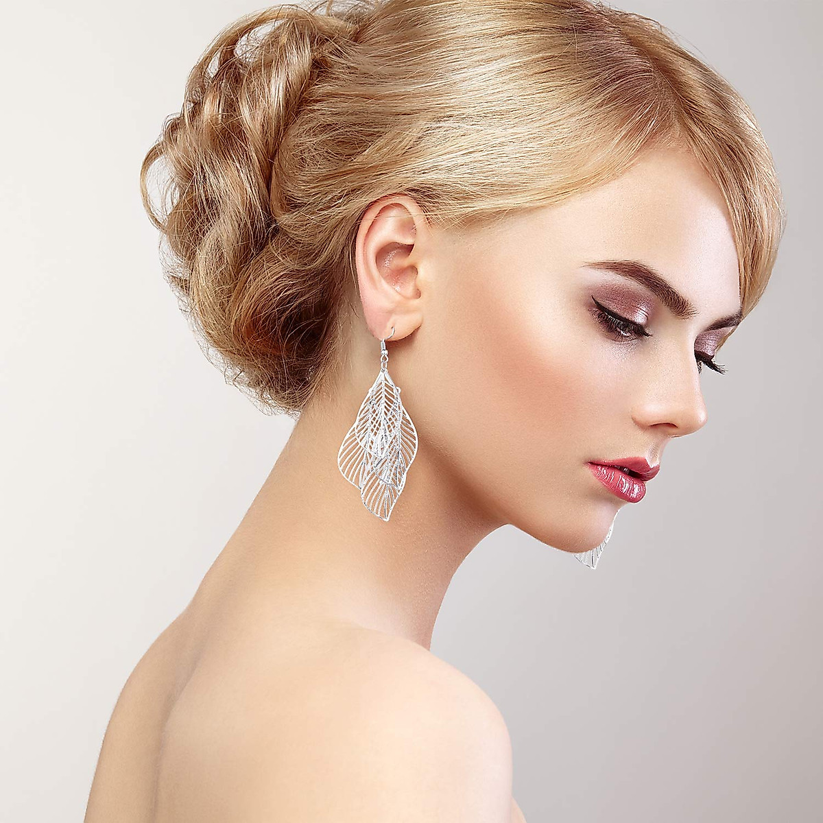 Hicarer 12 Pairs Drop Dangle Earrings Bohemian Long Fringed Earrings Vintage Statement Earrings for Women(Silver)