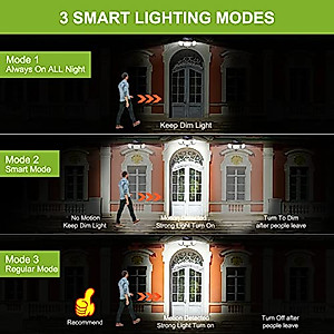 GDNZDUTS Solar Outdoor Lights, 426 LED Security Solar Lights, 6500K 360° Solar Motion Sensor Outdoor Lights 3 Heads, IP65 Waterproof Solar Powered Flood Light for Outdoor Garage Patio Yard(2 Pack)