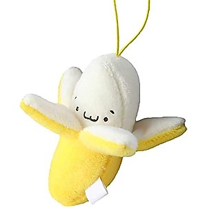 SKCAEX Cute Stuffed Peeling Banana Doll Toy, Cartoon Doll Soft Birthday Gift PP Cotton Peeling Banana Shape Plush Doll Pendant for Decoration