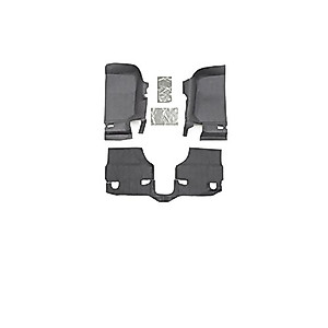 Bedrug - Jeep Bedtred | 2011 - 2018 Jeep Wrangler JK 2 Door, Front Floor Liners (Includes Heat Shields) | Grey - 3 pc. | BTJK11F2