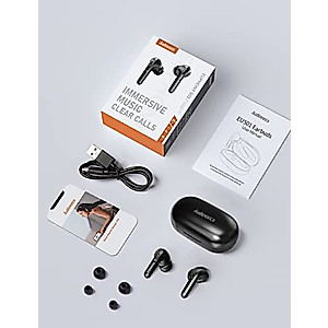 Audiovance Euphony 501 Wireless Earbuds Bluetooth Headphones for iPhone and Android, Active Noise Cancelling Wireless Ear Buds (EU501)