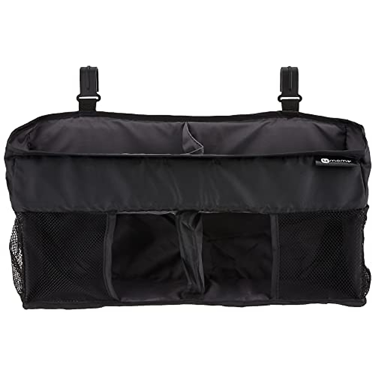 4moms Breeze Playard Diaper Caddy, Storage Basket for Diapers, Baby Wipes, and Organization, to Keep Essentials Within Reach, Black