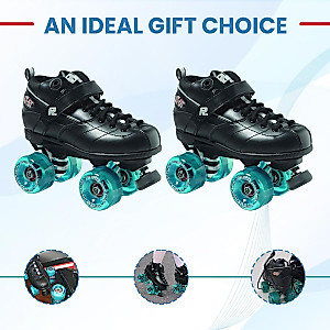 Sure-Grip GT-50 Motion Roller Skate Package - Black sz Mens 9 / Ladies 10
