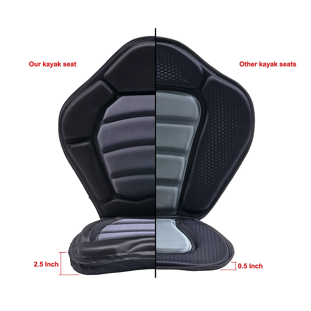 Ultra thick OceanMotion Ergo-Fit sit on top Kayak seat w/storage bag