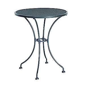 Royal Garden Metal Patio Outdoor Bistro Table - Nova Collection - 24" Patio Bistro Table - Outdoor Patio Table - Industrial Steel Mesh