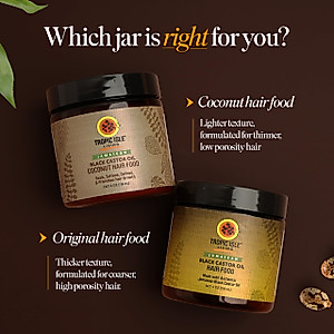 Jamaican Black Castor Oil Coconut Hair Food 4 oz | Seals, Softens, Defines & Promotes Hair Growth | Traditional Handmade Jamaican Black Castor Oil & Coconut |