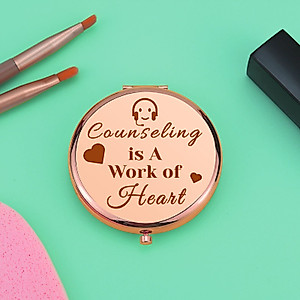 Counselor Appreciation Gifts Compact Makeup Mirror School Counselor Birthday Gifts Counselors Week Gifts Thank You Gifts for Counselor Folding Makeup Mirror for Women Graduation Retirement Gifts