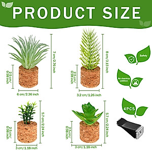 Tallew 4 PCS Plant air freshener Vent Clip Succulent Cute Decor for Women Girl Mini Plant for Interior Car Clips Diffuser Funny Accessories