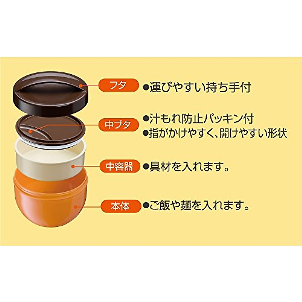 Japanese Bento Bowl 2 Tier Temari Rabbit 560ml (19oz) with Carrying Bag (Black)