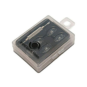 Eyeglass Repair Kit for Screw in Nosepads for Spectacle Frames Eyeglasses with Flat Head/Phillips Screwdriver 6 Screws & 2 Pairs of 2 Different Size Silicone Nose Pads Included