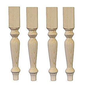 Unfinished Turned Legs, Set of 4
