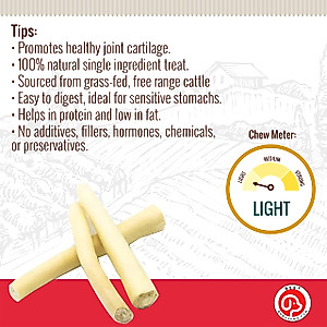 Best Dog Chews Cow Tails - 100% Natural No Steroids, No Additives -Rawhide and Odor Free Dog Treats Grass Fed Support Dental Health for All Breed Sizes Dogs and Puppies 4 inch (6 Count)