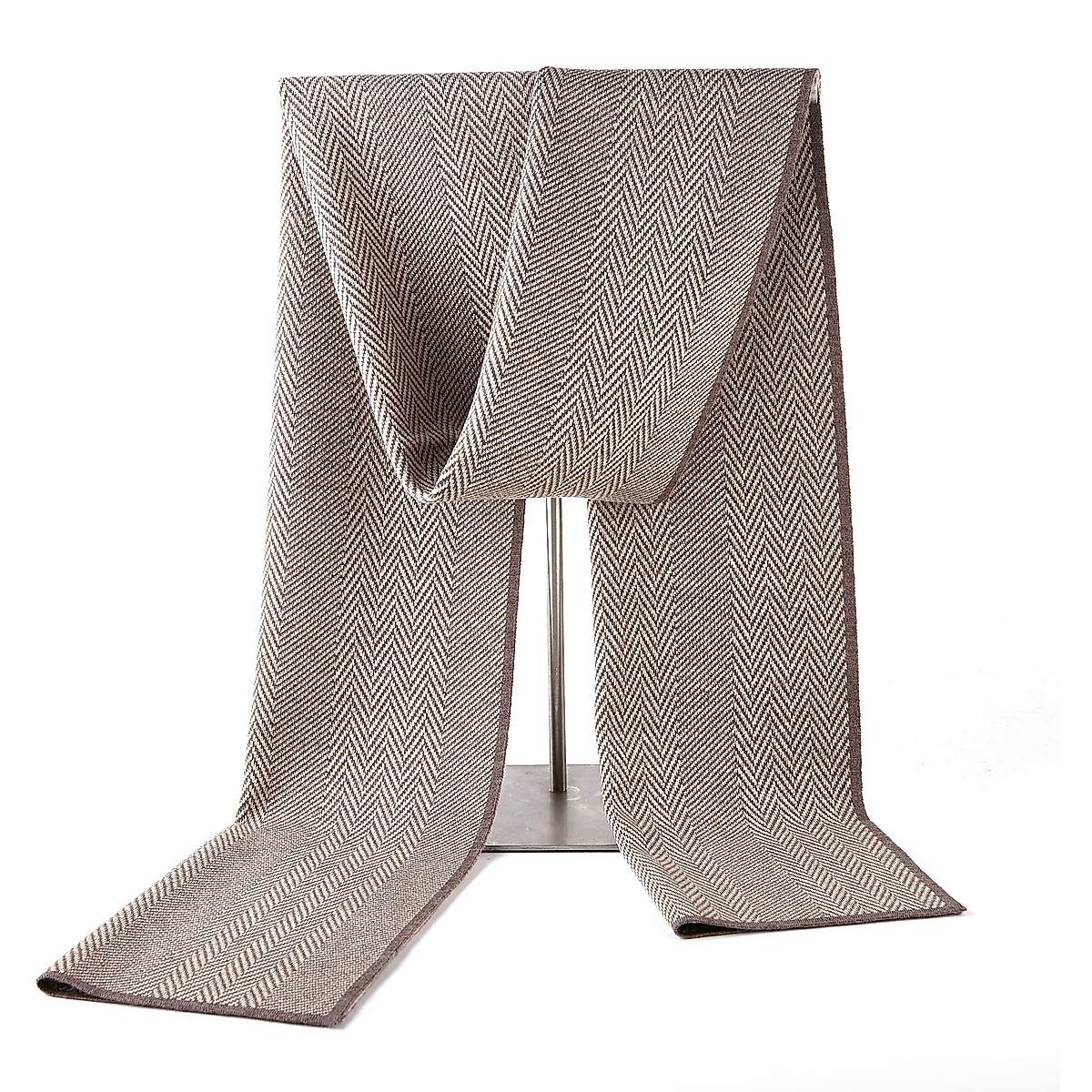 LanHong Men Winter Cashmere Scarf Wool Soft Warm Knitted Casual Scarves for Men