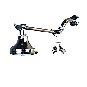 8 Inch Shower Head Extension Arm Chrome.Solid Brass Adjustable Shower Arm Extension. Lower Or Raise Any Rain Or Handheld Showerhead To Your Height & Angle – Universal Connection
