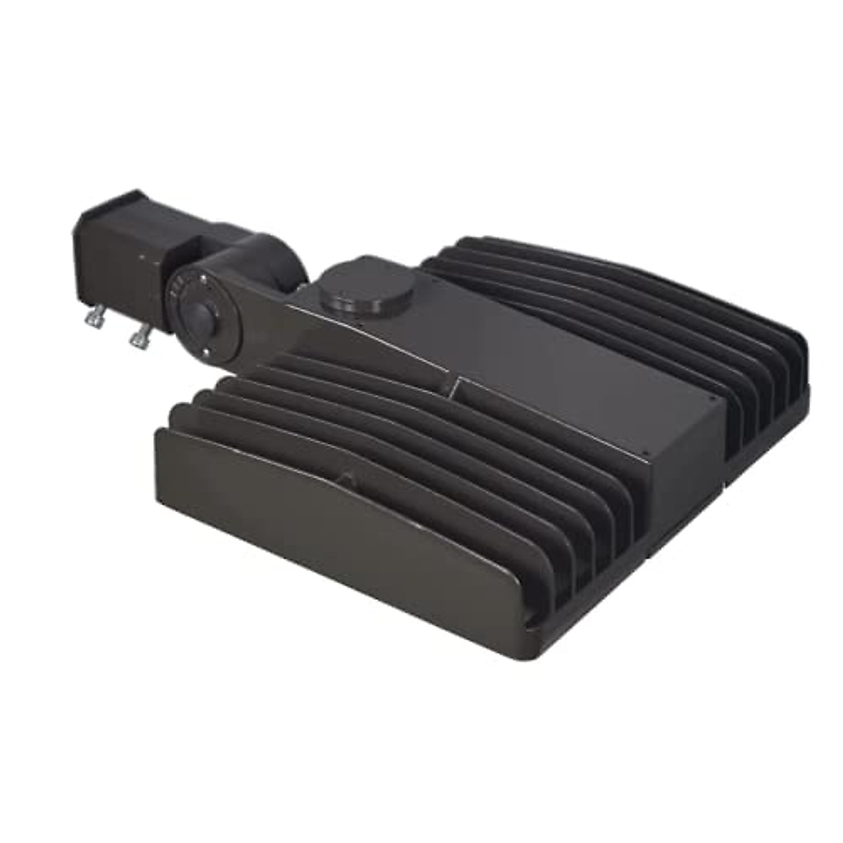 LeadLumens LED Parking Lot Light Shoebox Light Fixture, Slipfitter Arm, Dusk to Dawn (120W (s), Without Photocell)