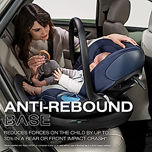 Cybex Cloud G Comfort Extend Infant Car Seat with Anti-Rebound Base, Linear Side Impact Protection, Latch Install, Ergonomic Full Recline, Extended Leg Rest, Moon Black