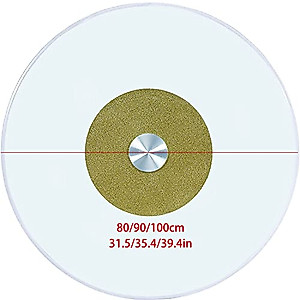 Round glass turntable Lazy Susan Turntable 360° Smooth rotating Tray Turning Table Serving Plate (Color : Transparent, Size : 90cm/35.4in)