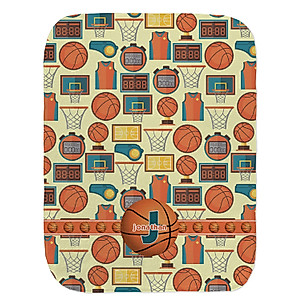 Personalized Basketball Burp Cloth - Fleece w/Name or Text