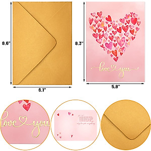 ceiba tree Love Card Anniversary Card Sweetest Day Card for Him Her with Envelopes