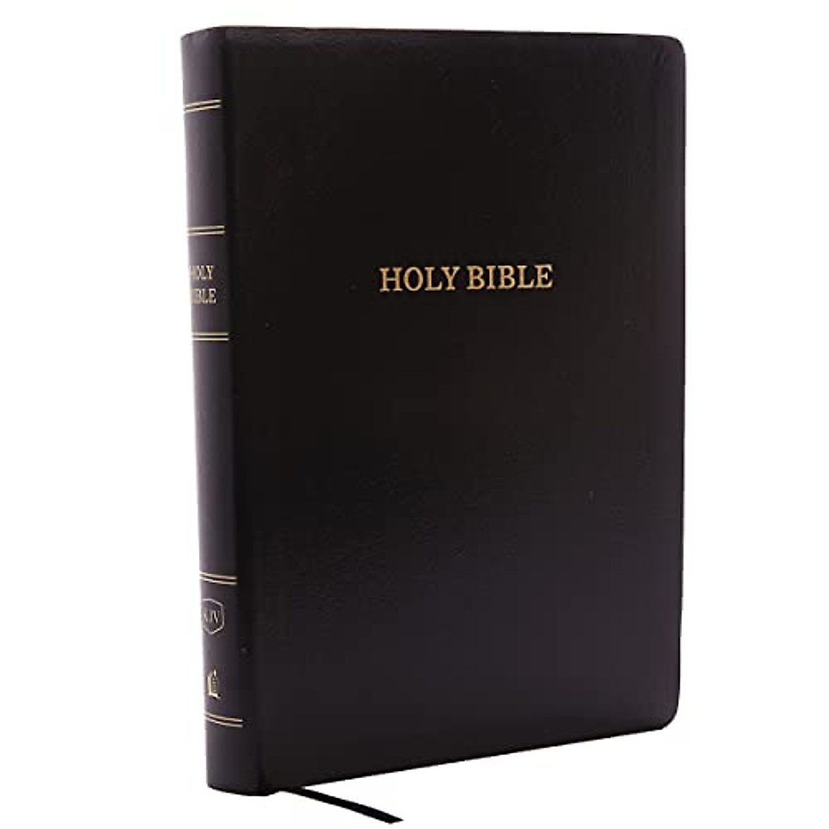 KJV Holy Bible, Giant Print Center-Column Reference Bible, Black Leather-look, 53,000 Cross References, Red Letter, Comfort Print: King James Version